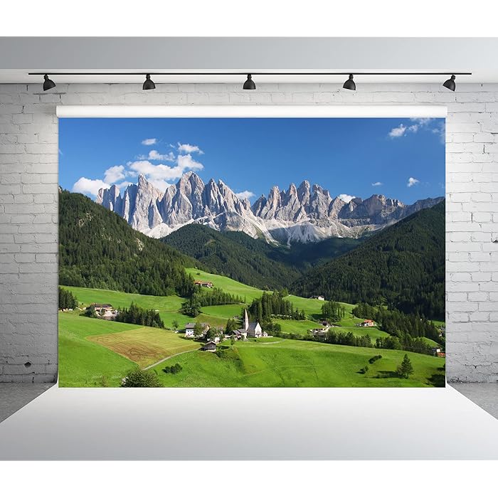 Buy BELECO 7x5ft Fabric European Alps Backdrop Dolomites Swiss ...