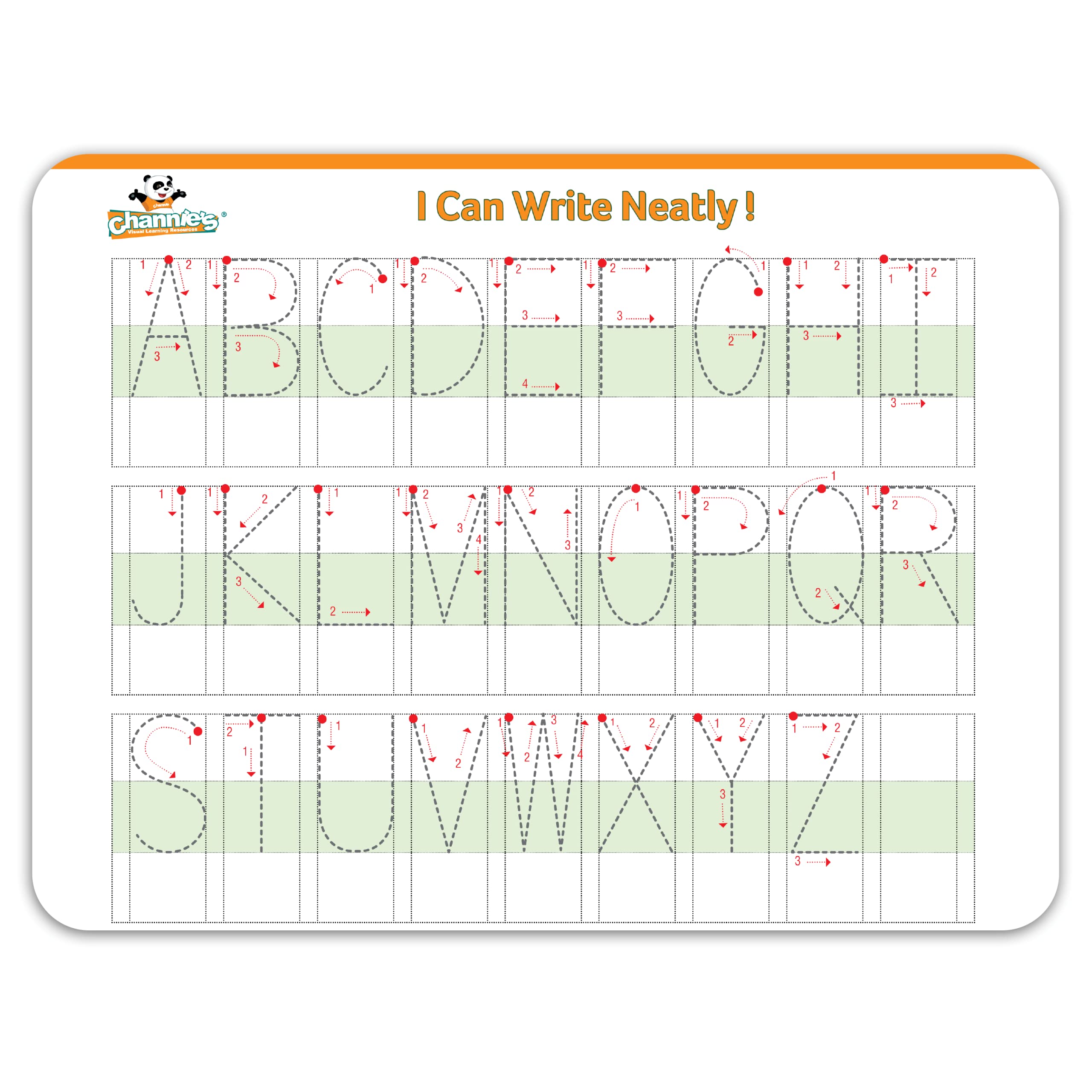 Snapklik.com : Channies Visual Dry Erase Alphabet Or Numbers Hard Board ...