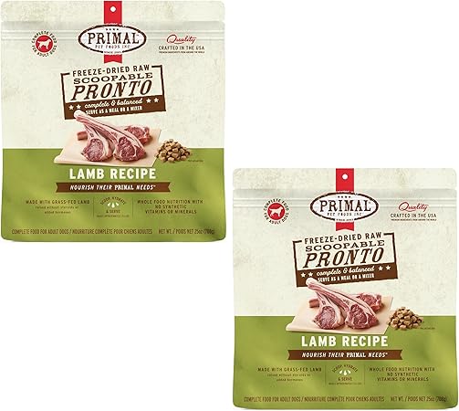 Amazon.com: Primal Freeze Dried Dog Food, Pronto Mini Nuggets, Lamb ...