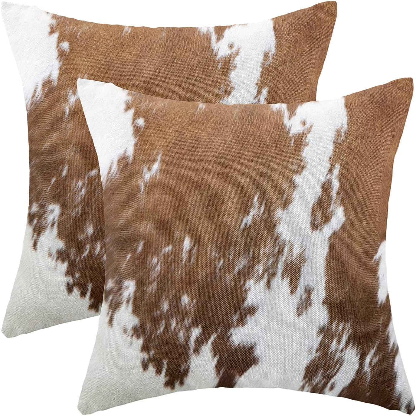 Amazon.com: Woaboy Pack of 2 Luxury Faux Fur Throw Pillow Covers ...
