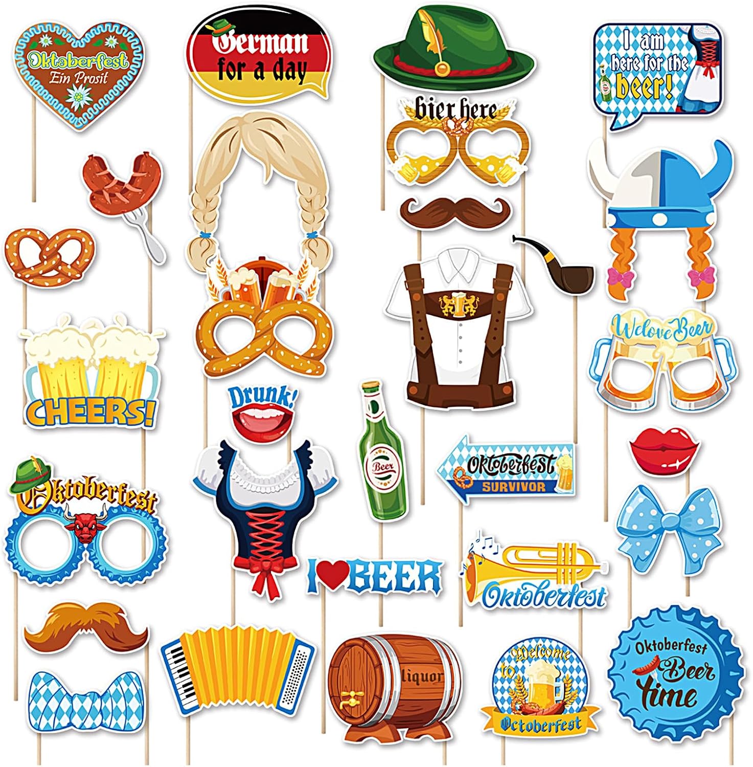 Oktoberfest Photo Booth Props | German Oktoberfest Selfie Props ...