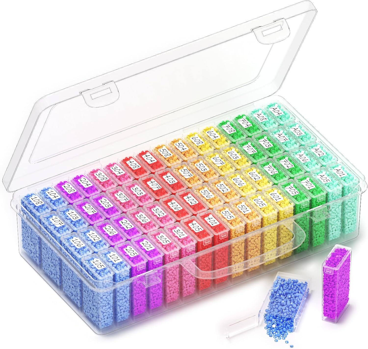 Amazon.com: VANSUNS 64-Grid Diamond Painting Storage Containers ...