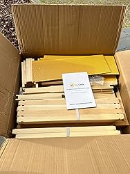 Amazon.com : BeeCastle 10-Frames Complete Beehive Kit, 100% Beeswax ...