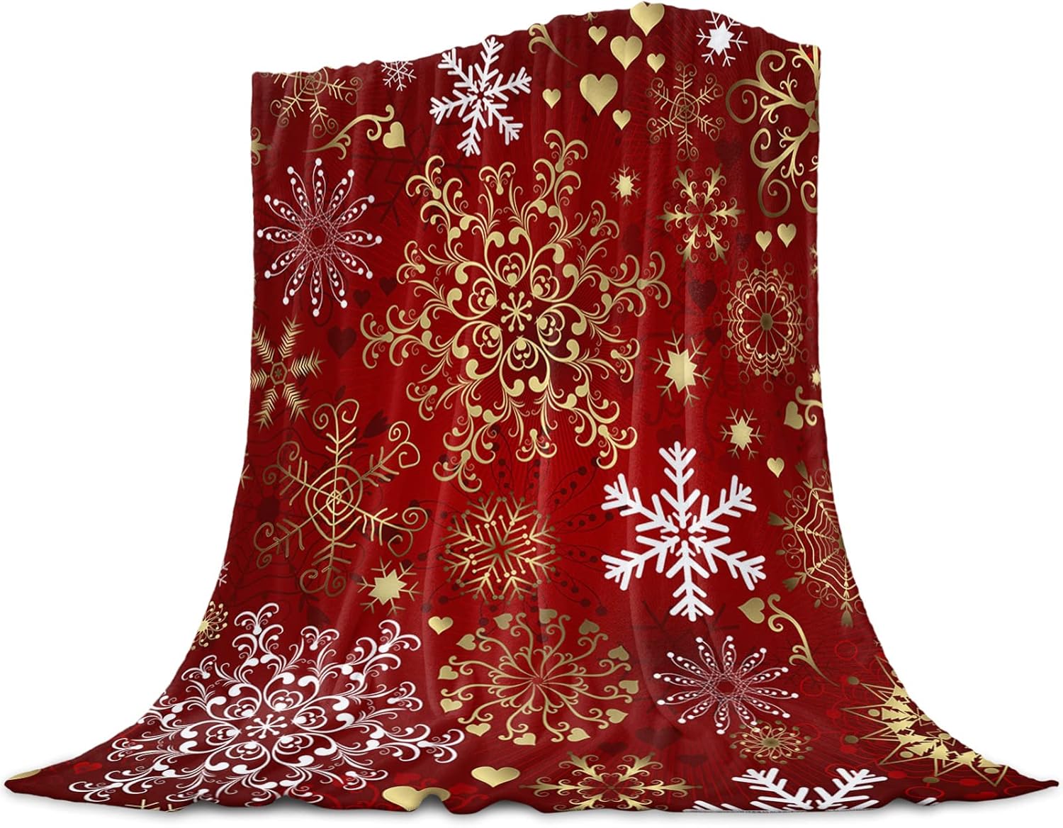 Amazon.com: Christmas Blanket Snowflake Super Soft Breathable Flannel ...