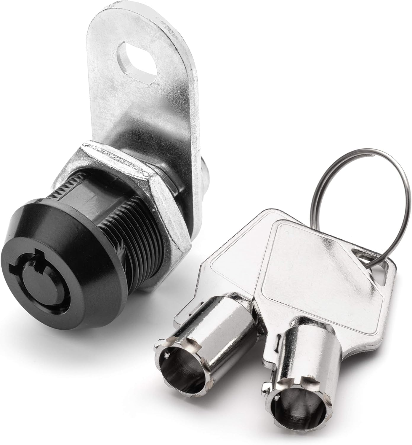 Westway Locks 5/8" Black Tubular Cam Lock – Premium Lock with 2 Keys, 1 ...