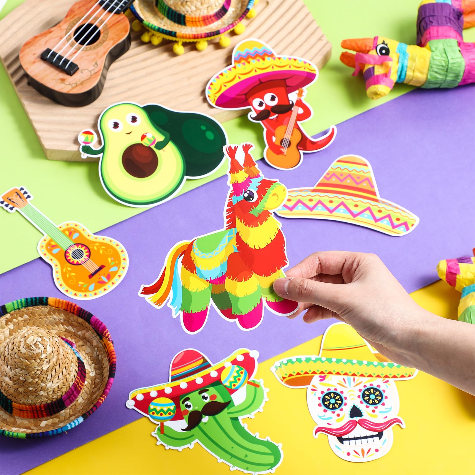 Snapklik.com : Kosiz 45 Pcs Mexican Party Cutouts Cinco De Mayo Paper ...