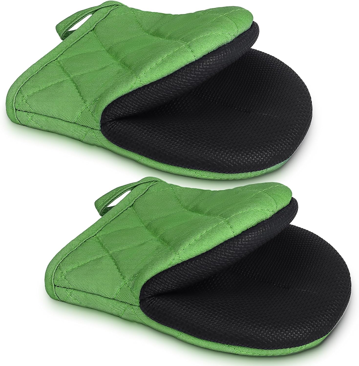 Amazon.com: 1 Pair Short Oven Mitts - Silicone Kitchen Oven Gloves High ...