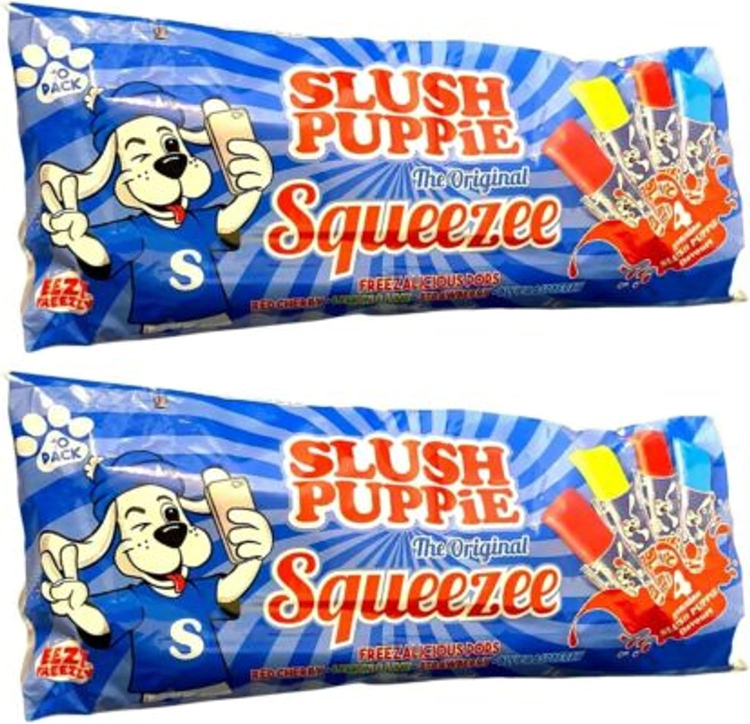 Slush Puppie The Original Squeezee Freeze Pops Ice Lolly Poles - 2 X ...