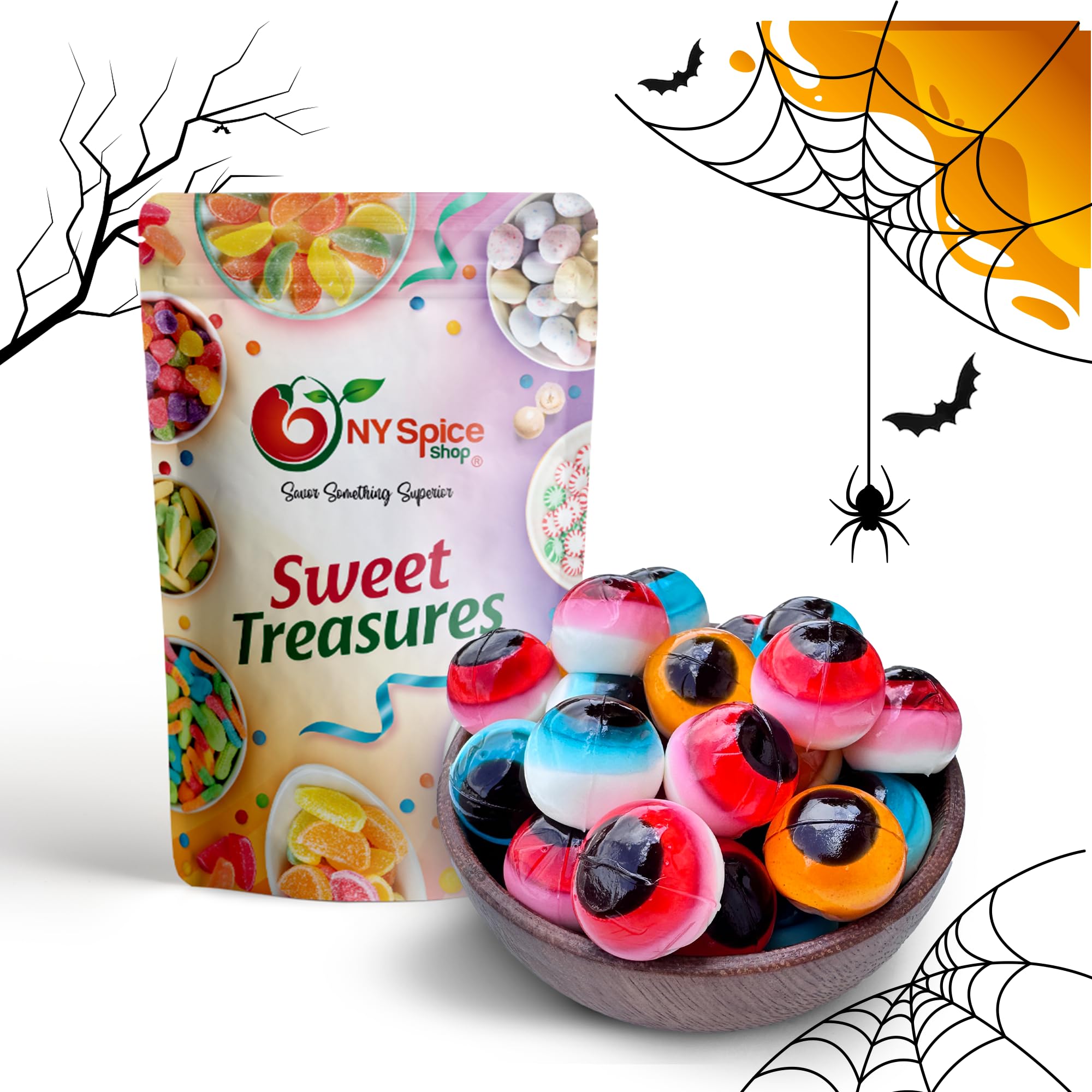 Amazon.com : NY Spice Shop 3D Gummy Eyeballs Halloween Party Favors - 1 ...