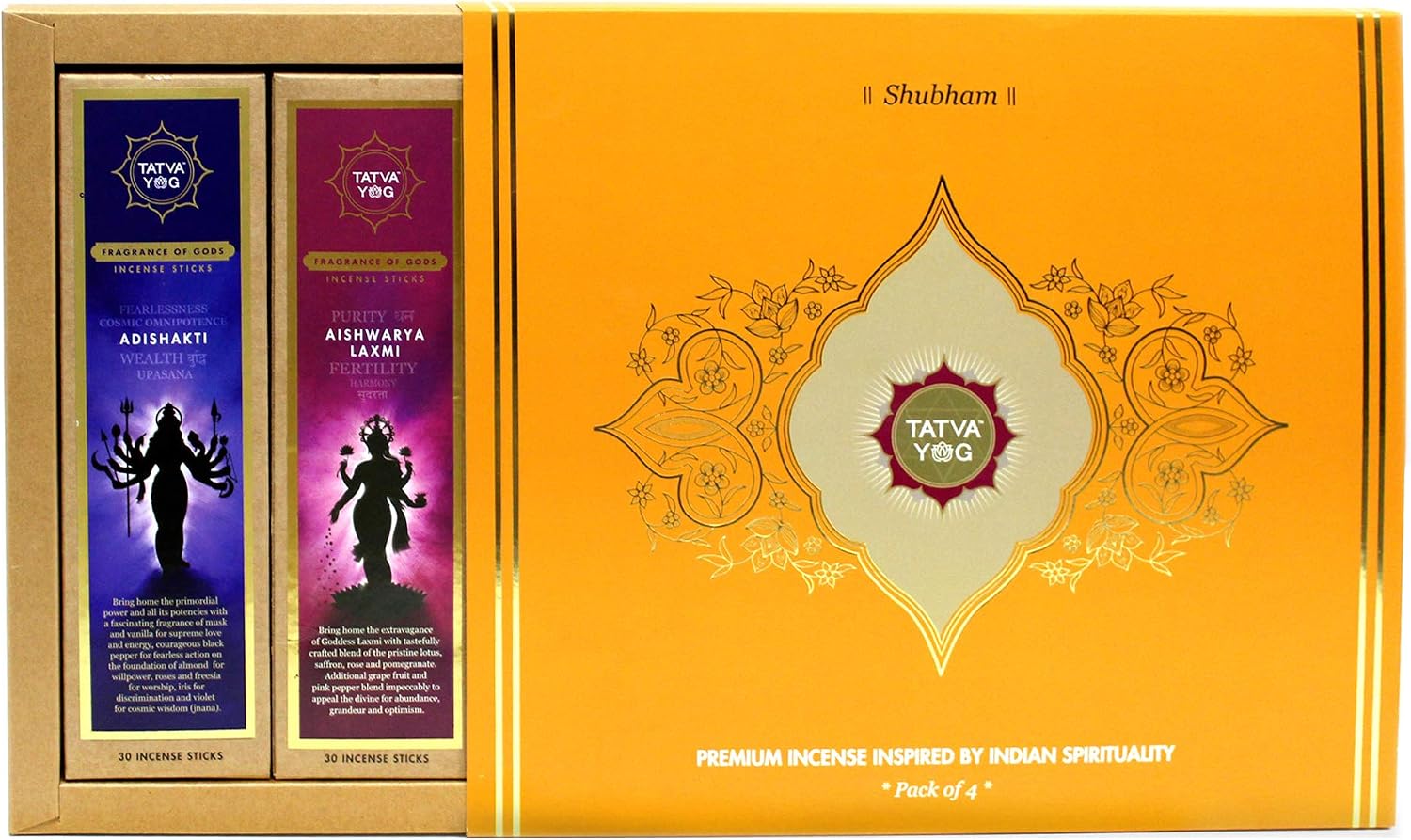 Amazon.com: Authentic Beautiful Spiritual Incense Gift Set with 4 packs ...