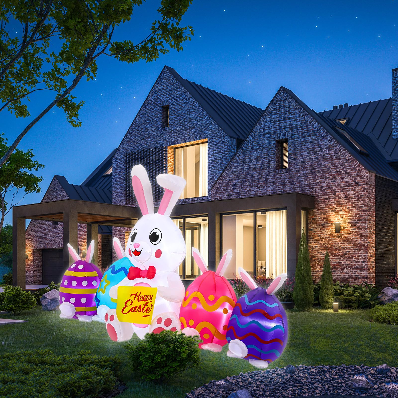 Snapklik.com : Glimin 5.9 FT Easter Inflatables Bunny Outdoor ...