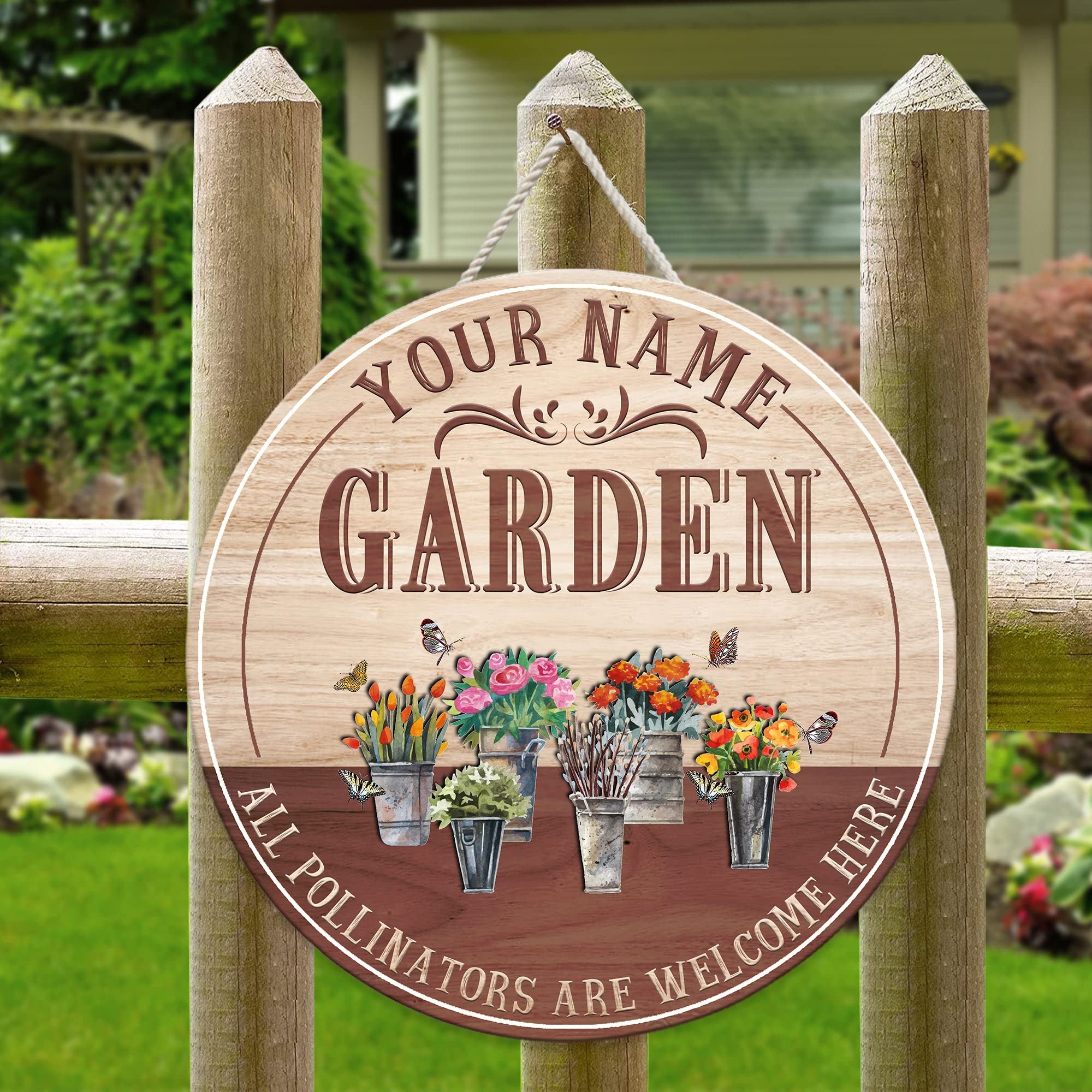 Rustic Wooden Garden Signs Garden Sign, Garden Rules. Rustic Sign.