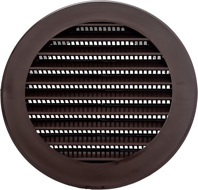 Vent Systems 4'' Inch Brown Soffit Vent Cover - Round Air Vent Louver ...