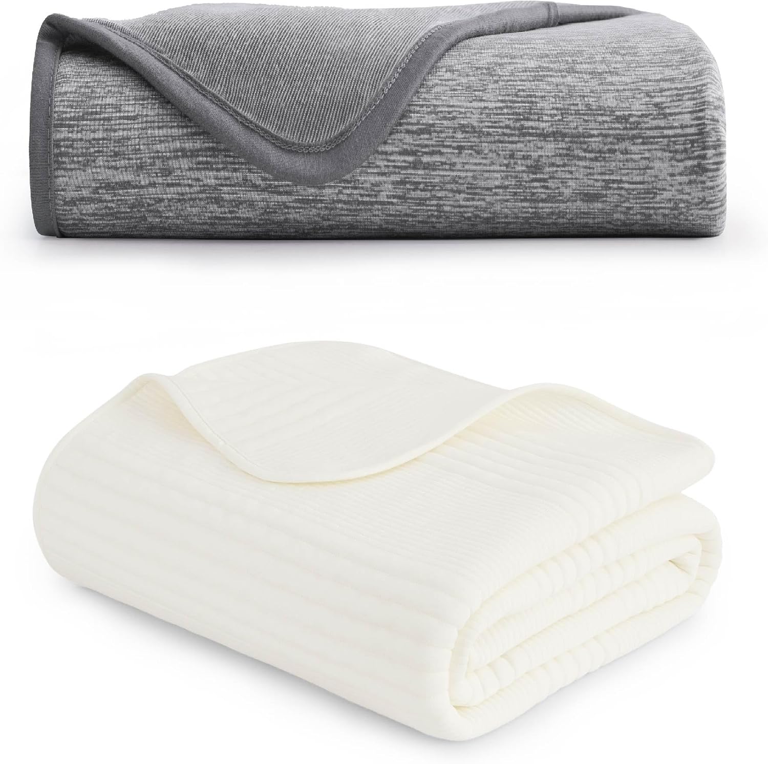 Amazon.com: Bedsure Cooling Blanket & Quilted Blanket Bundle : Home ...