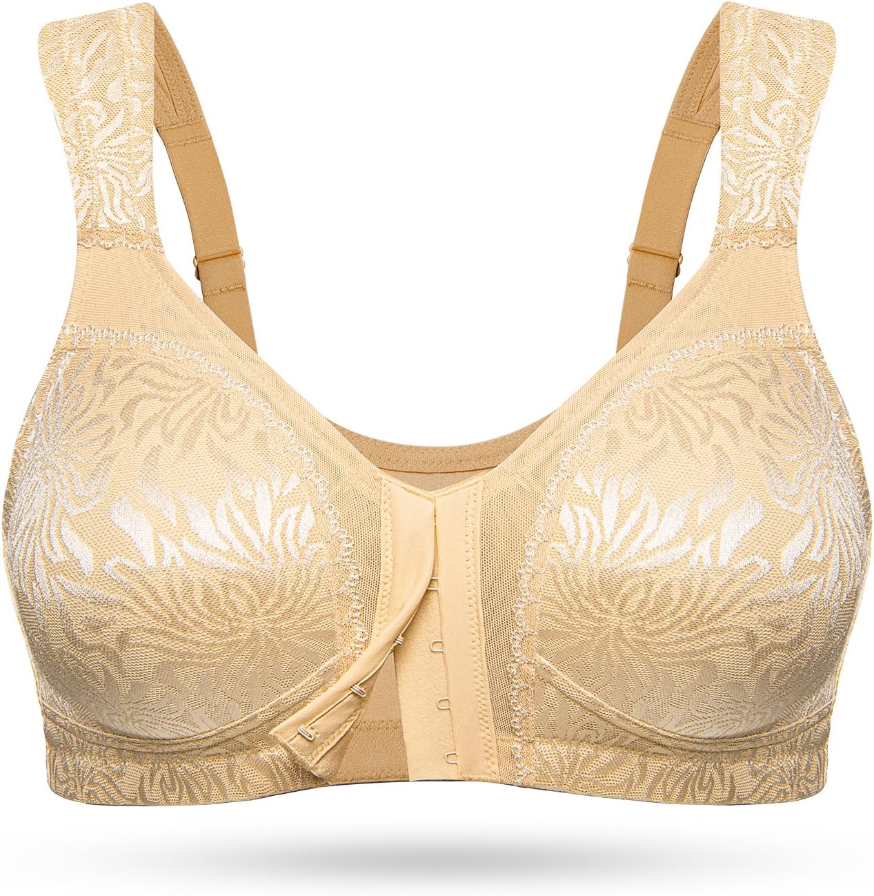 Wingslove Women's Front Closure Minimizer Bra Full Coverage Wirefree ...