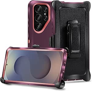 Amazon.com: Cljlixcy Galaxy S25 Ultra Belt-Clip Holster Case, Heavy Duty Case, Shockproof/Drop ...