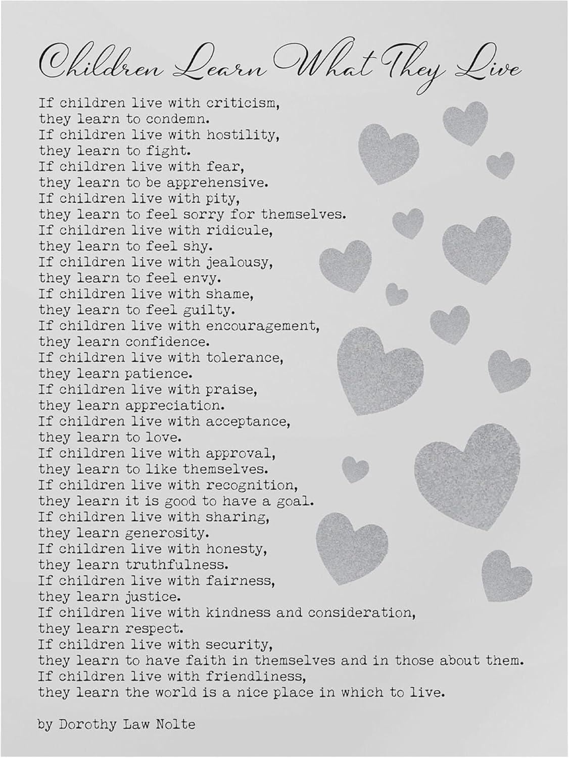 Amazon.com: IeKei Children Learn What They Live - Family dynamics ...