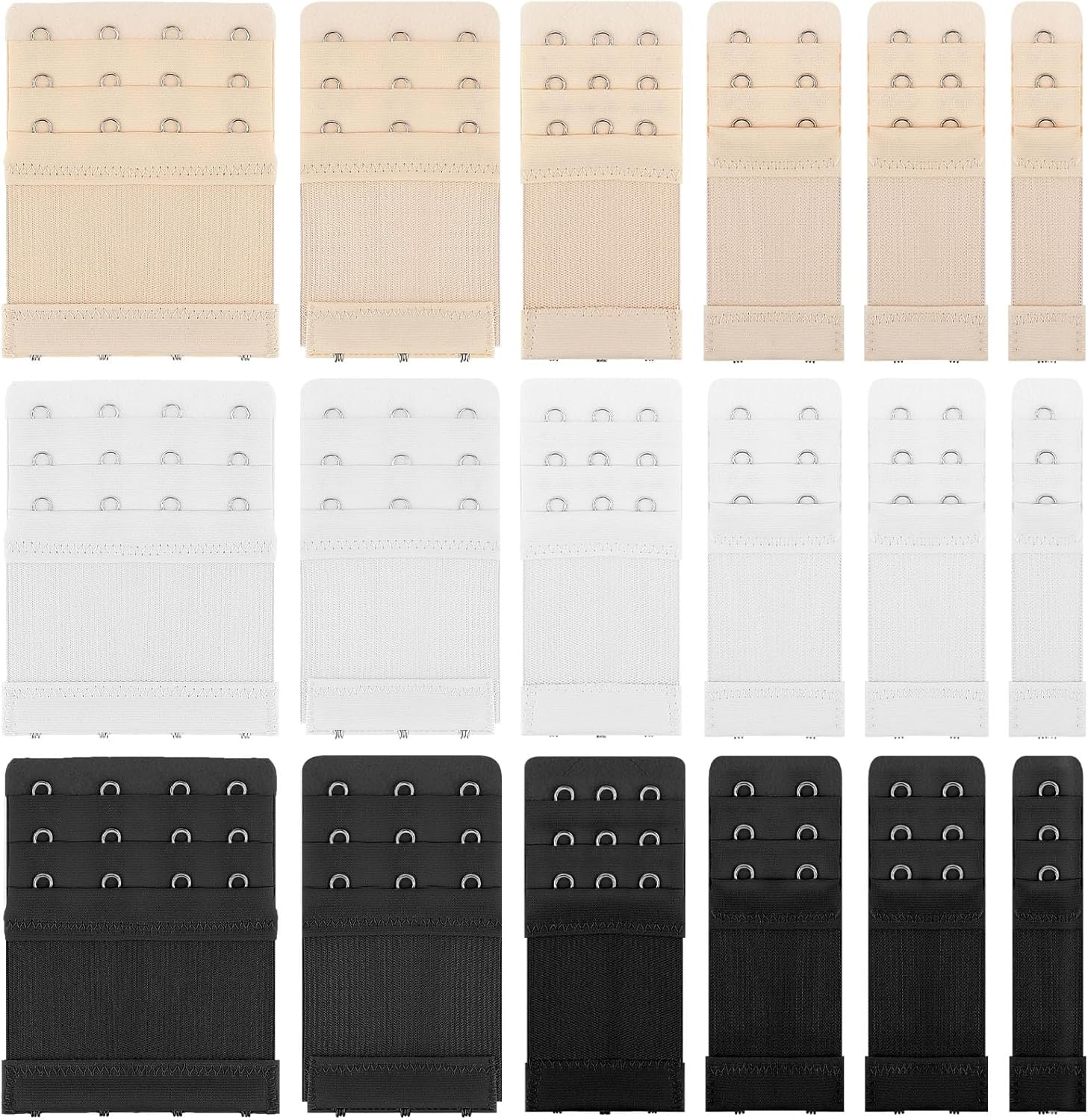 Lusofie 18Pcs Bra Extenders Set 1 Hook/ 2 Hooks/ 3 Hooks/ 4 Hooks Bra ...