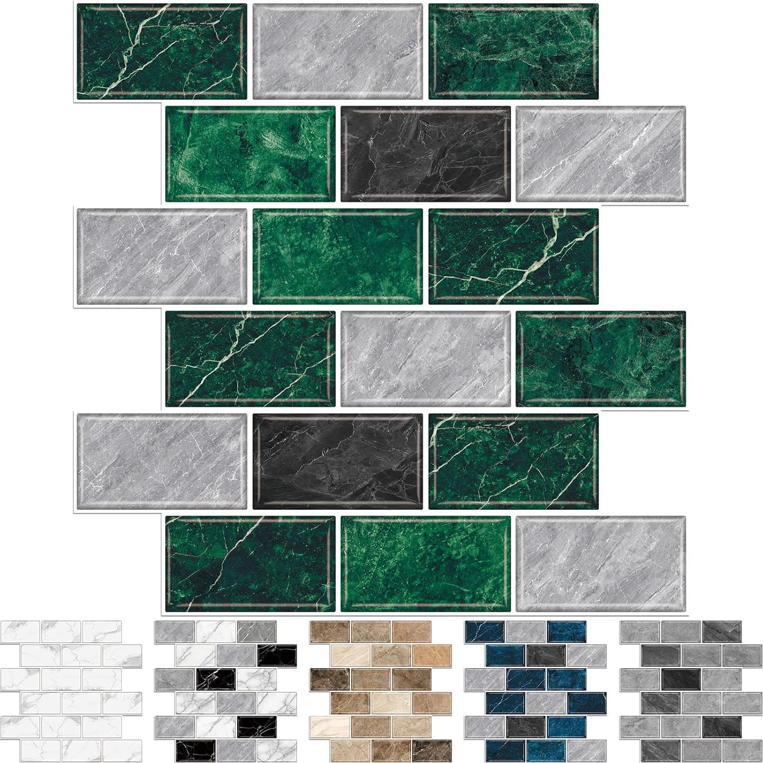 URCOLOR 10-Sheet Peel and Stick Backsplash Tile for Kitchen,12"x12 ...