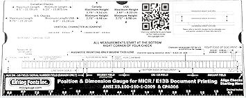 Amazon.com : Plastic Mounted MICR/E13b Check Position Gauge : Office ...