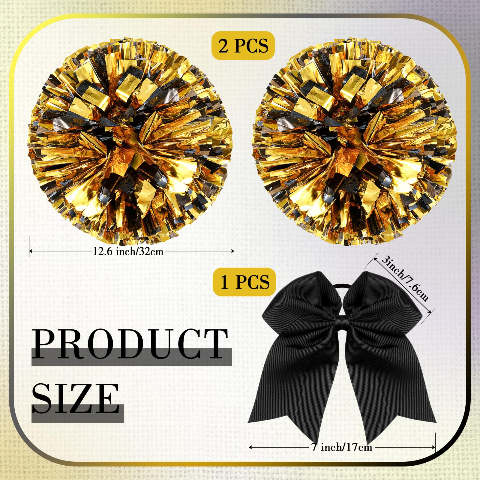Snapklik.com : Hanaive 3 Pcs Cheerleading Pom Poms And Large ...