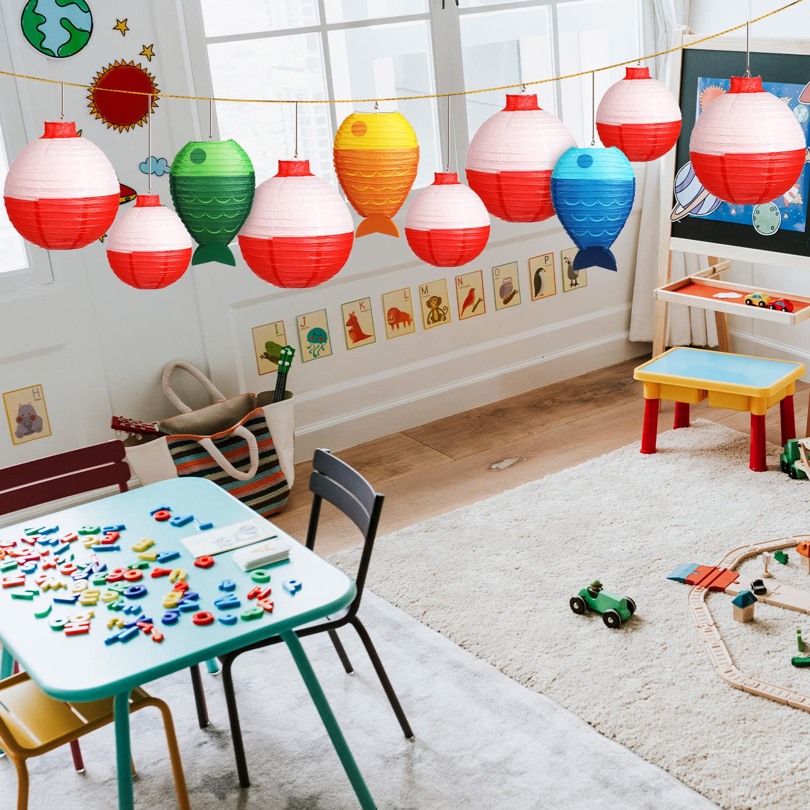 Snapklik.com : 17 Pcs Fishing Birthday Party Decorations Set 3 Fish ...