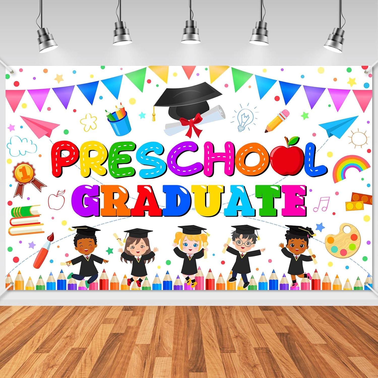 Avezano Preschool Graduation Backdrop Banner Philippines | Ubuy