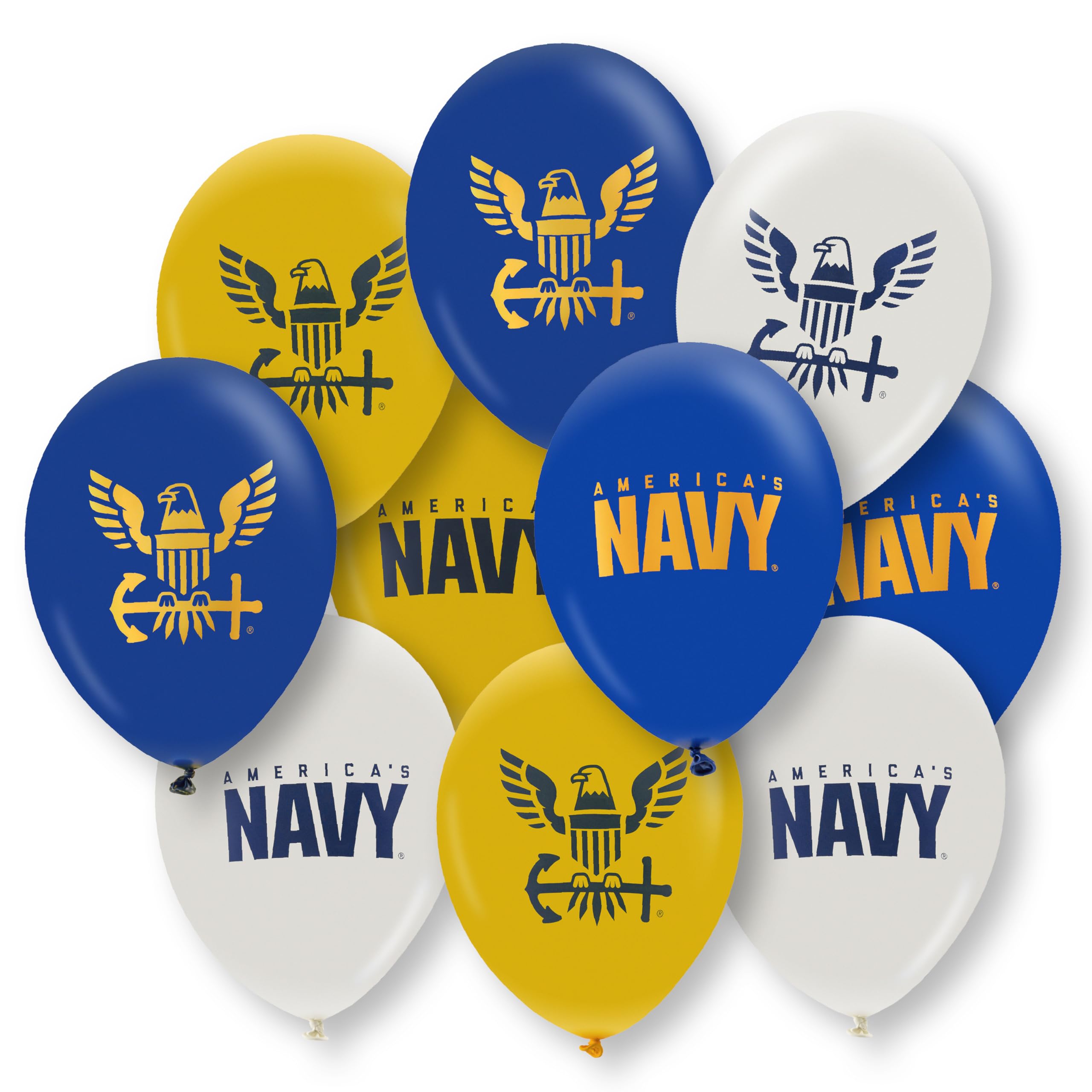 Amazon.com: U.S. Navy Party Balloons (10 pcs)! 12” Latex balloons in ...