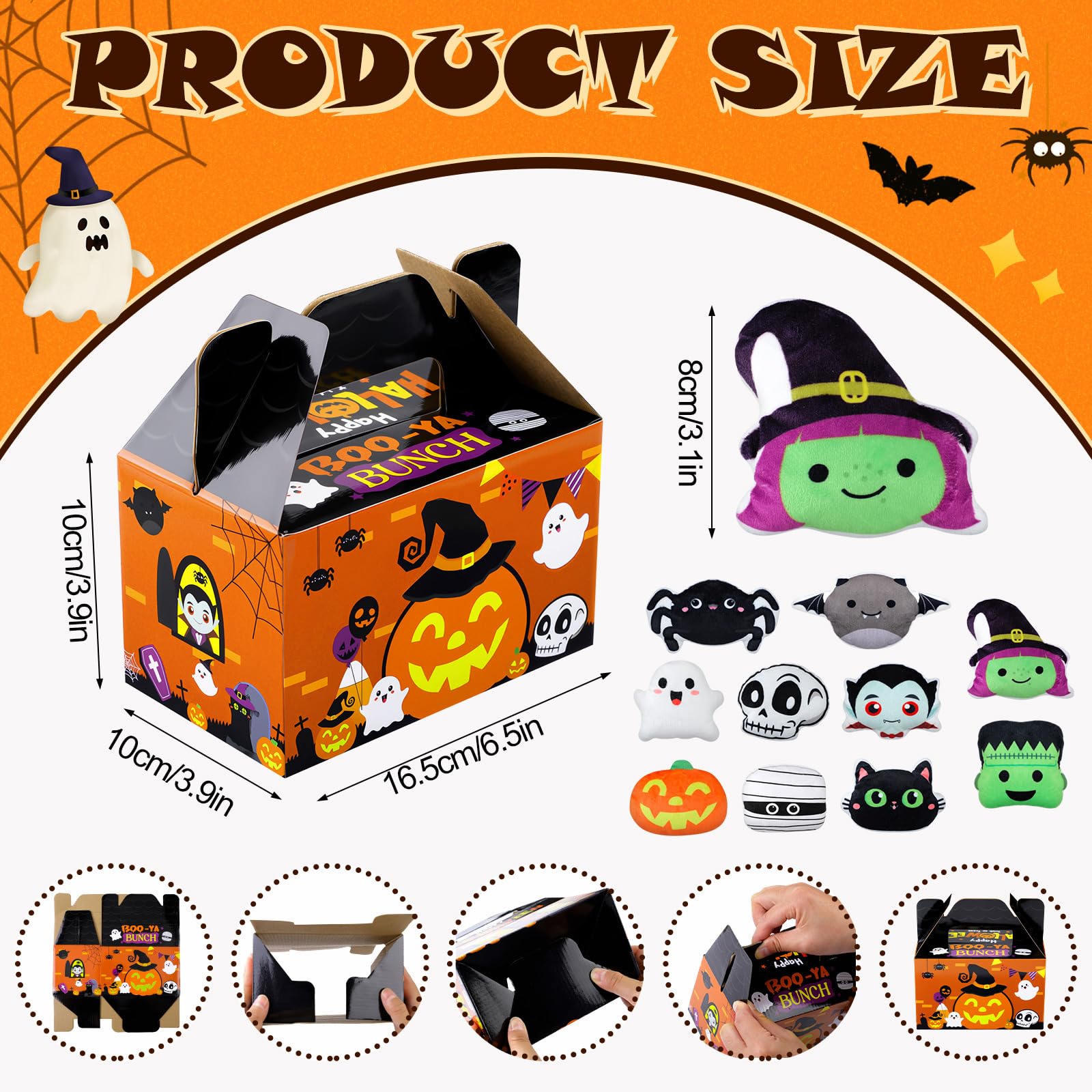 Snapklik.com : 66 Pcs Halloween Stuffed Animal Plush Toy Gift Set Bulk ...