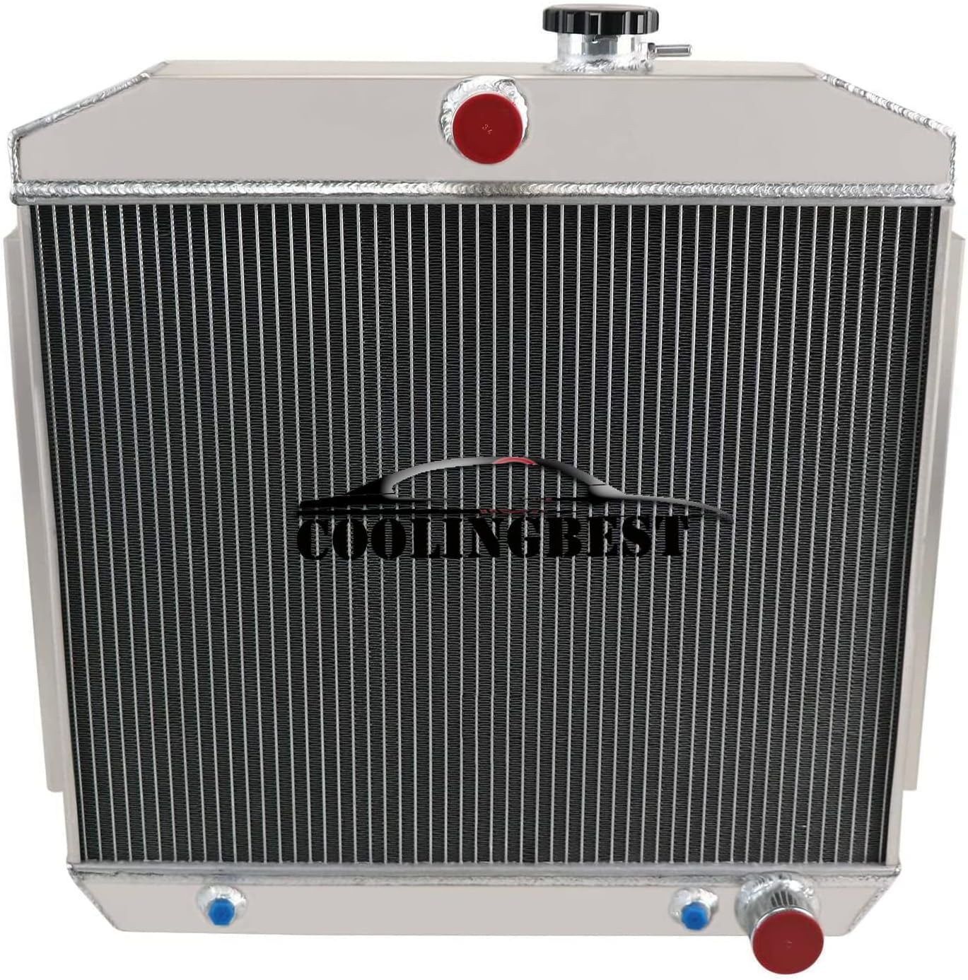 Amazon.com: COOLINGBEST Aluminum Radiator for 1955 1956 1957 Chevy Bel ...