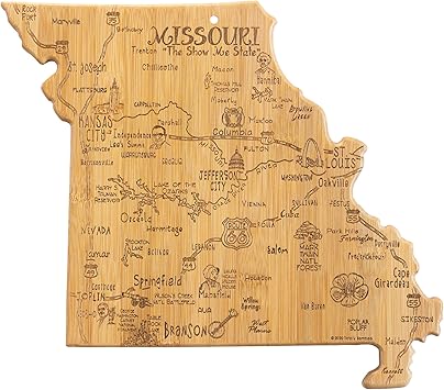 Amazon.com: Totally Bamboo Destination Missouri State Shaped Serving ...