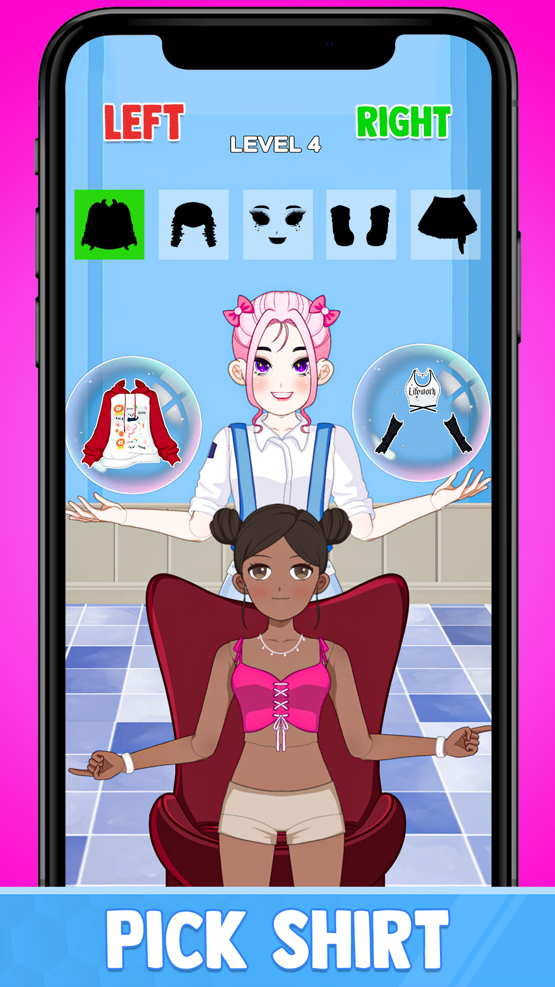 Left or Right Fashion Dress Up: Build Fashion Queen Magic Dress Up Beauty Outfit Makeover ...