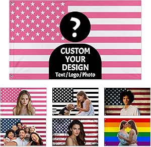 Amazon.com : Custom Flag 3x5 Ft Personalized Double Sided Outdoor Flags Add Your Photo Text Logo ...
