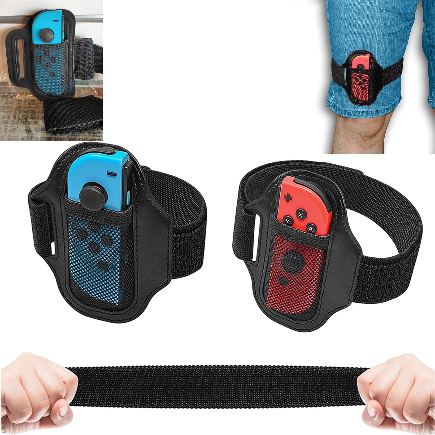 Amazon.com: 2 Pack Leg Strap for Nintendo Switch Play Soccer/Switch ...
