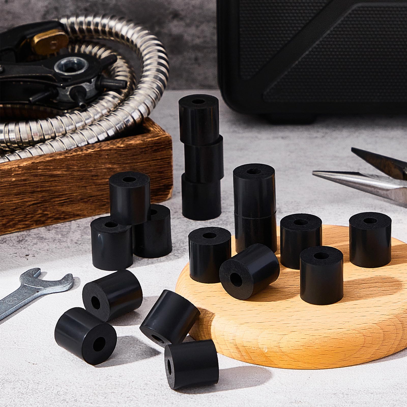 Snapklik.com : Fabbay Multi Purpose Rubber Spacer Black Rubber Bushings ...