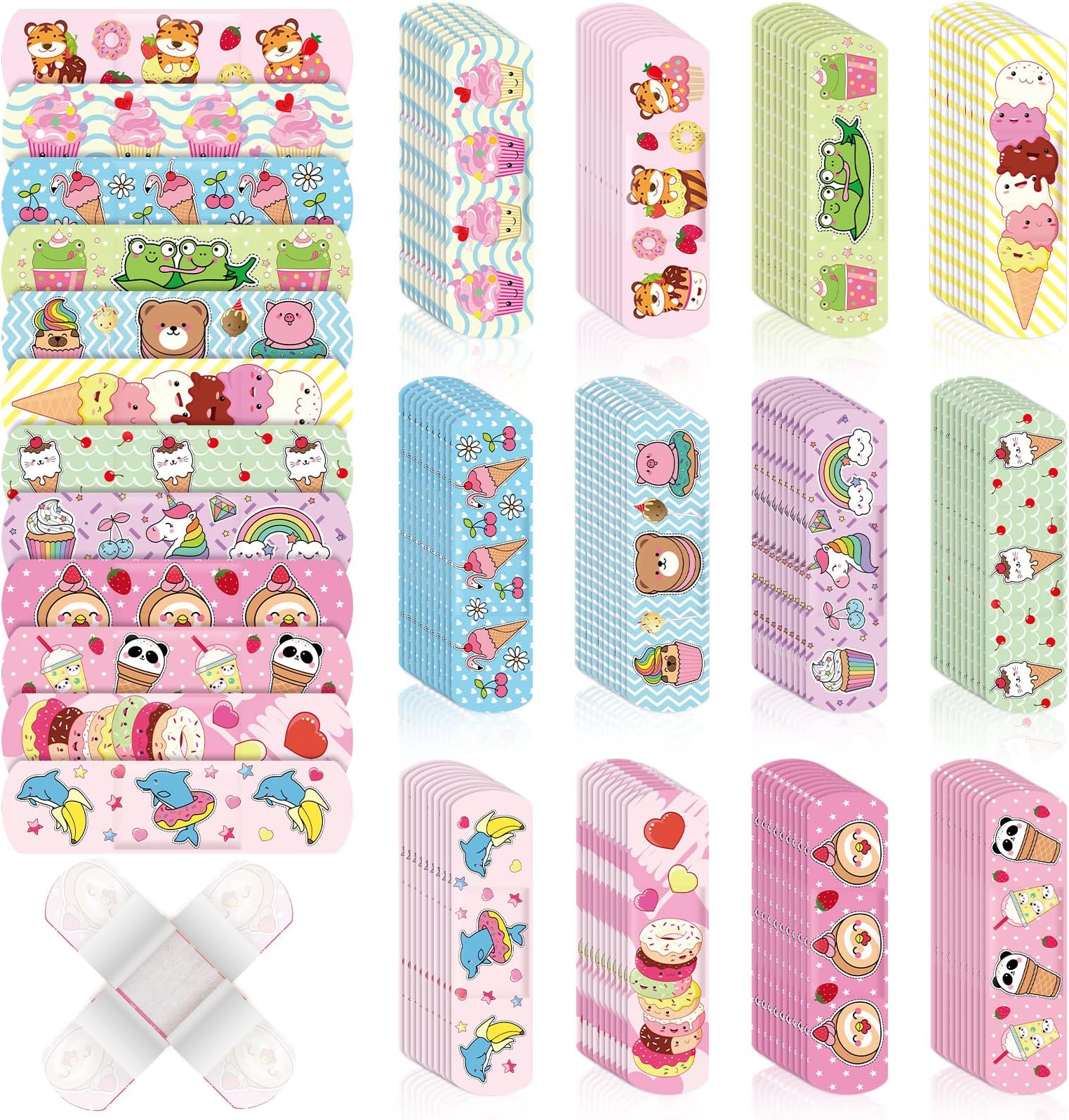 Amazon.com: 20Pcs Band Aid Cartoon Bandages Cute Adhesive Wound Patches ...