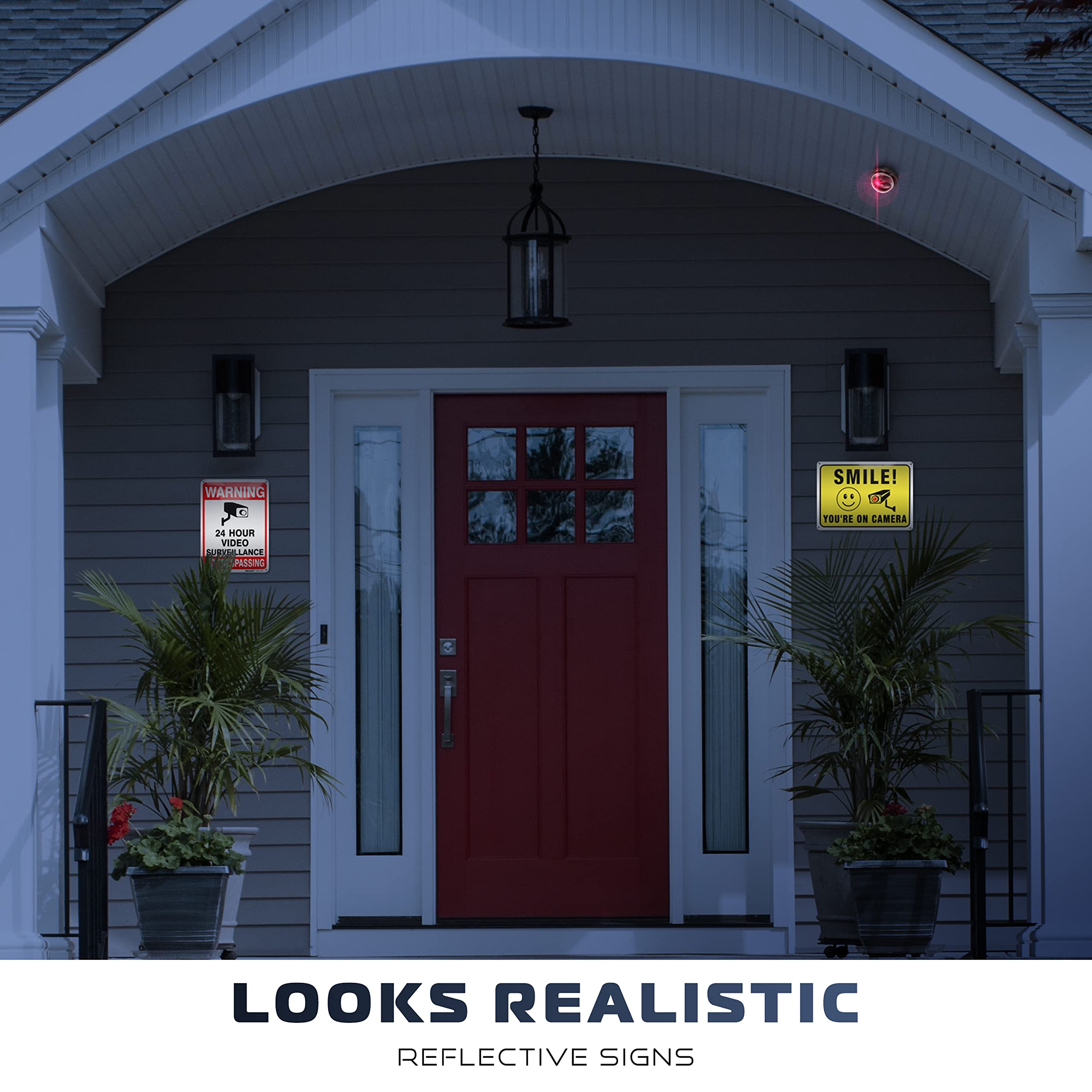 fake camera security outdoor With 4 smile your on camera signs ...