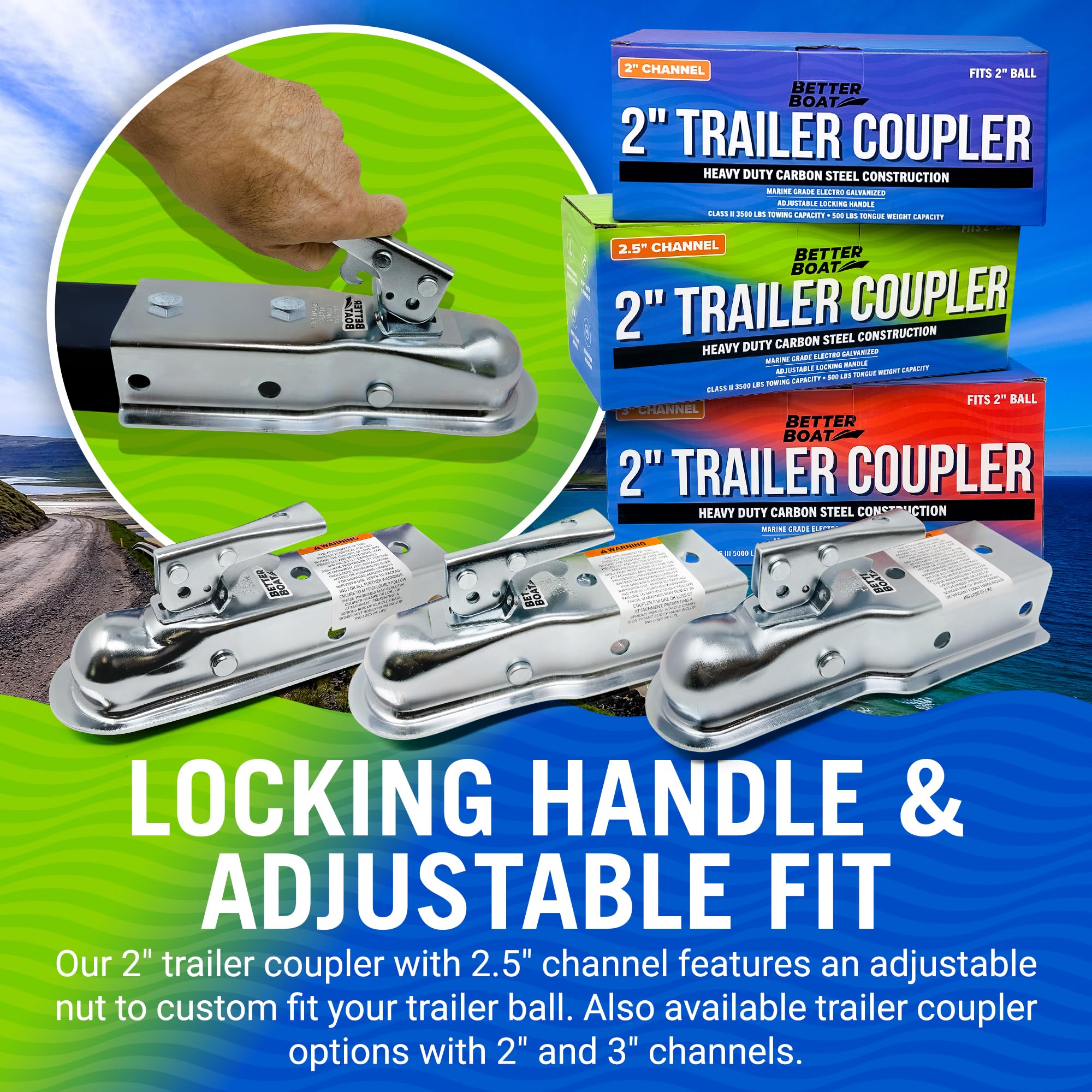Snapklik.com : Trailer Coupler 2 Inch Ball, Compatible