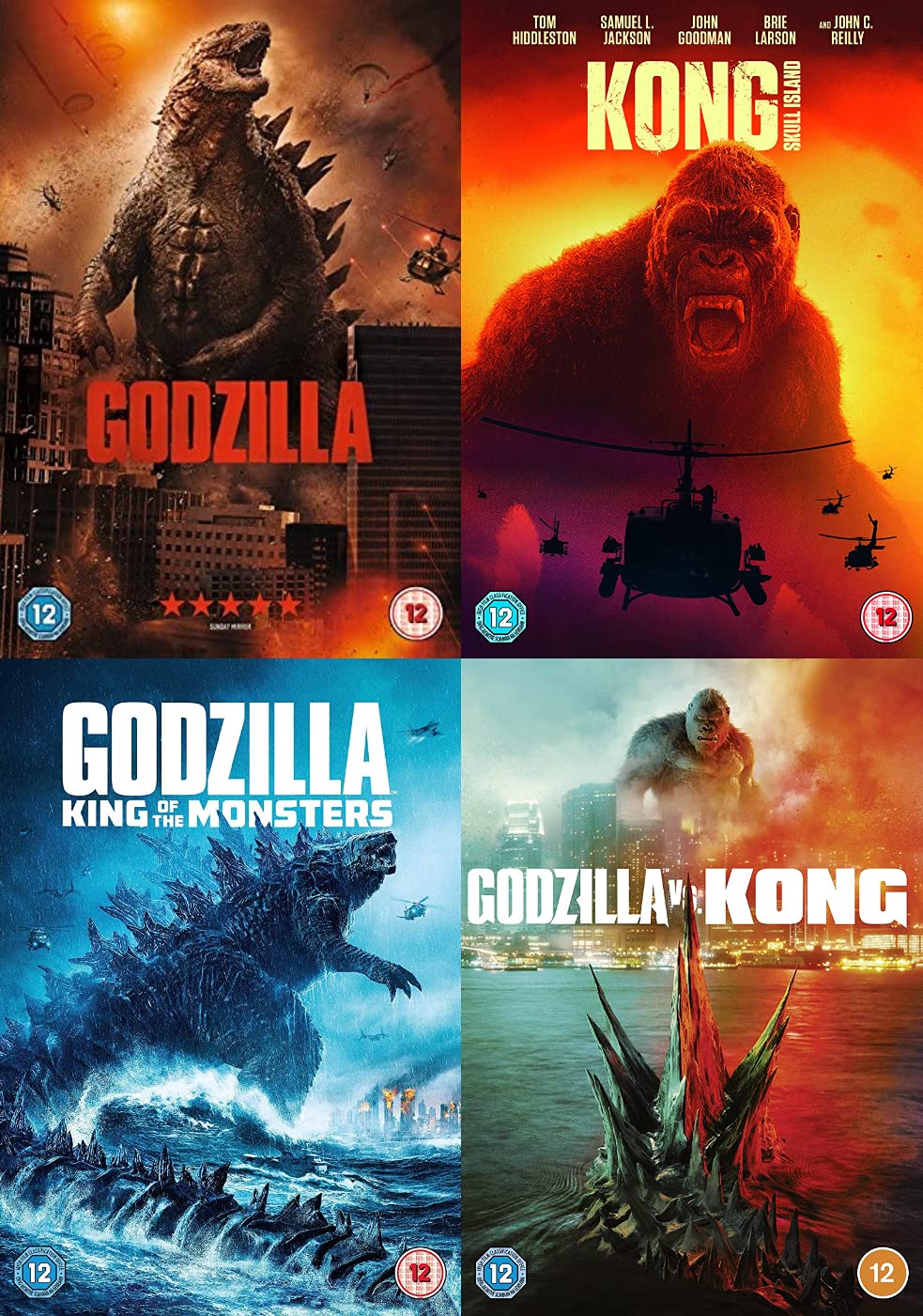 Buy Godzilla & Kong 4 Movies Collection DVD - Godzilla, Kong - Skull ...