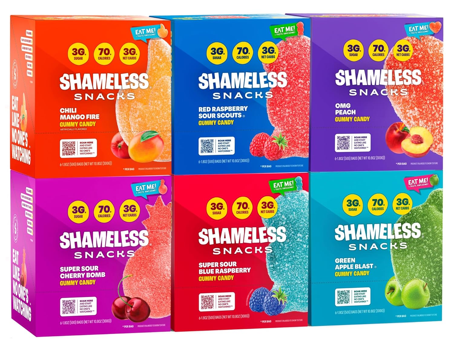 Amazon.com : Shameless Snacks Bundle - Healthy Low Calorie Snacks, Low ...