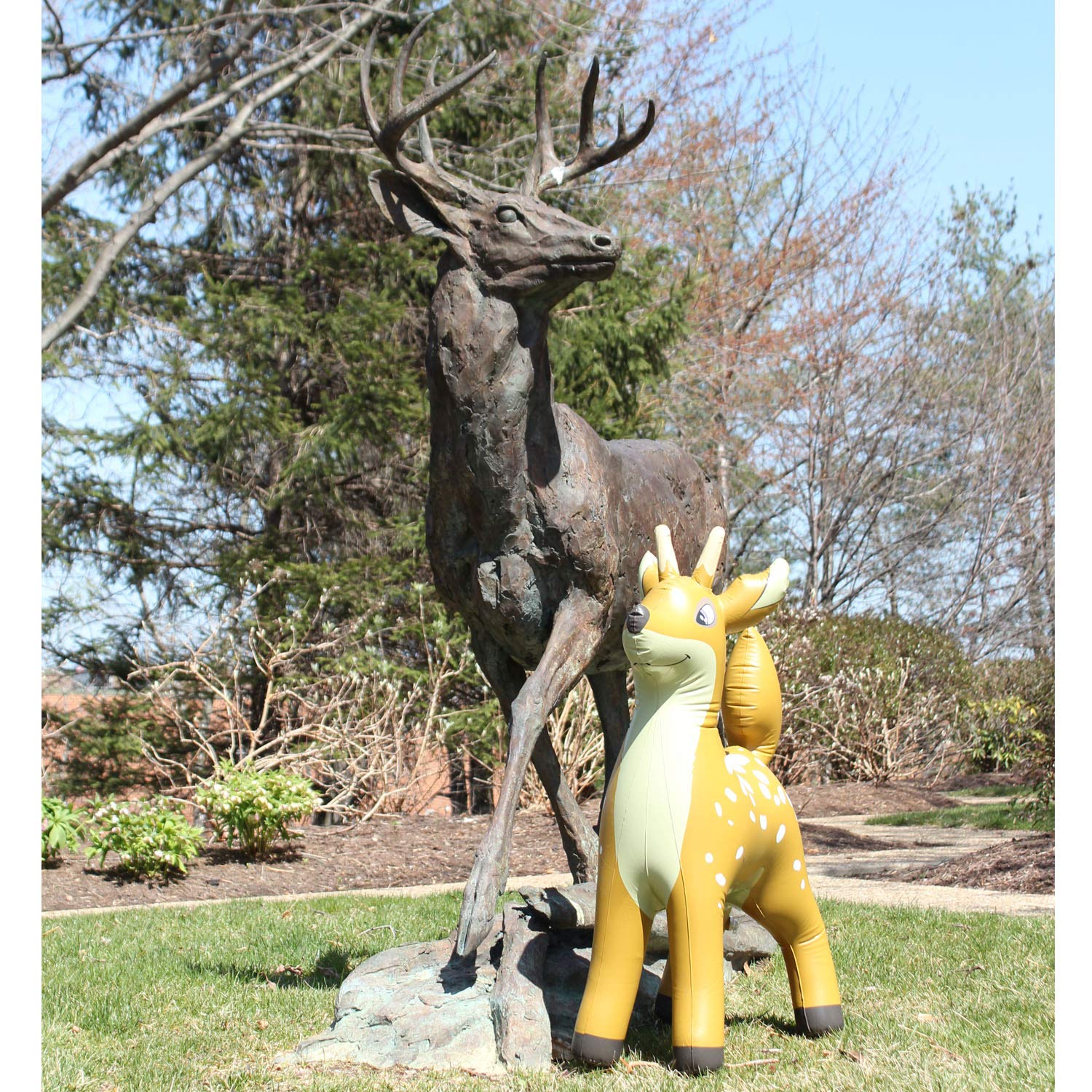 Snapklik.com : Inflatable Deer Animals Party Stuffed Animal 36" Tall