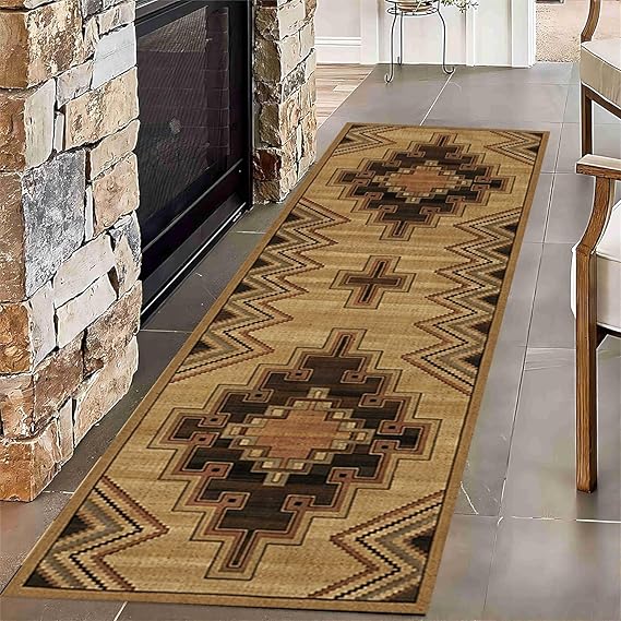 Amazon.com: PDENZG Aztec Runner - 2x7ft Southwest Tribal Living Room ...