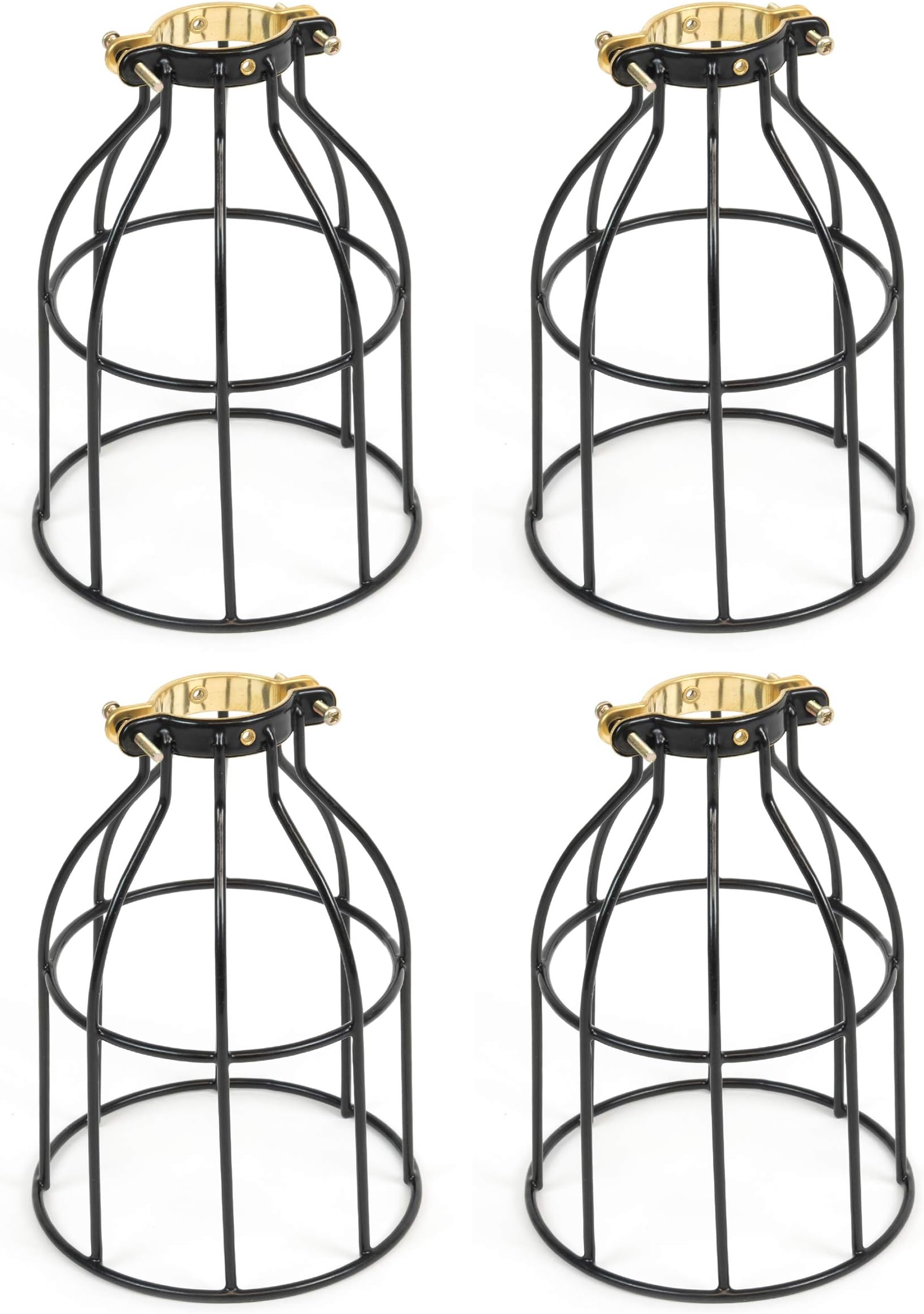 Industrial Light Bulb Cage 4 Pack, DIY Vintage Style Light Cage for ...