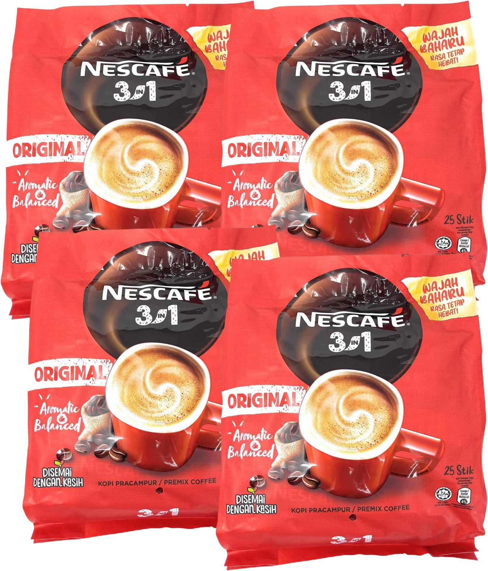 Amazon.com : 2 Packs Nescafé 3-in-1 ORIGINAL Premix Instant Coffee ...