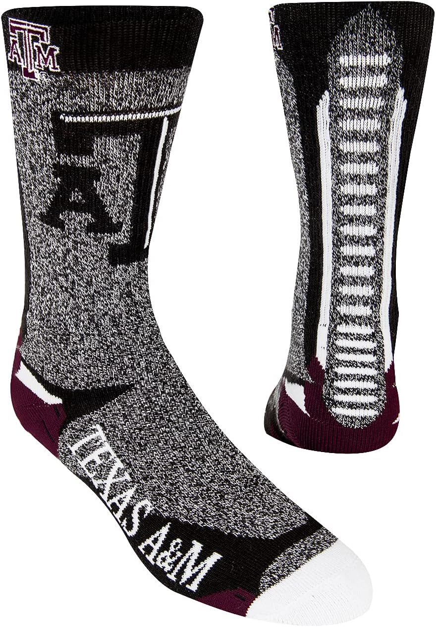 Amazon.com : For Bare Feet Men's NCAA-Downtown Crew Socks-Texas A&M ...