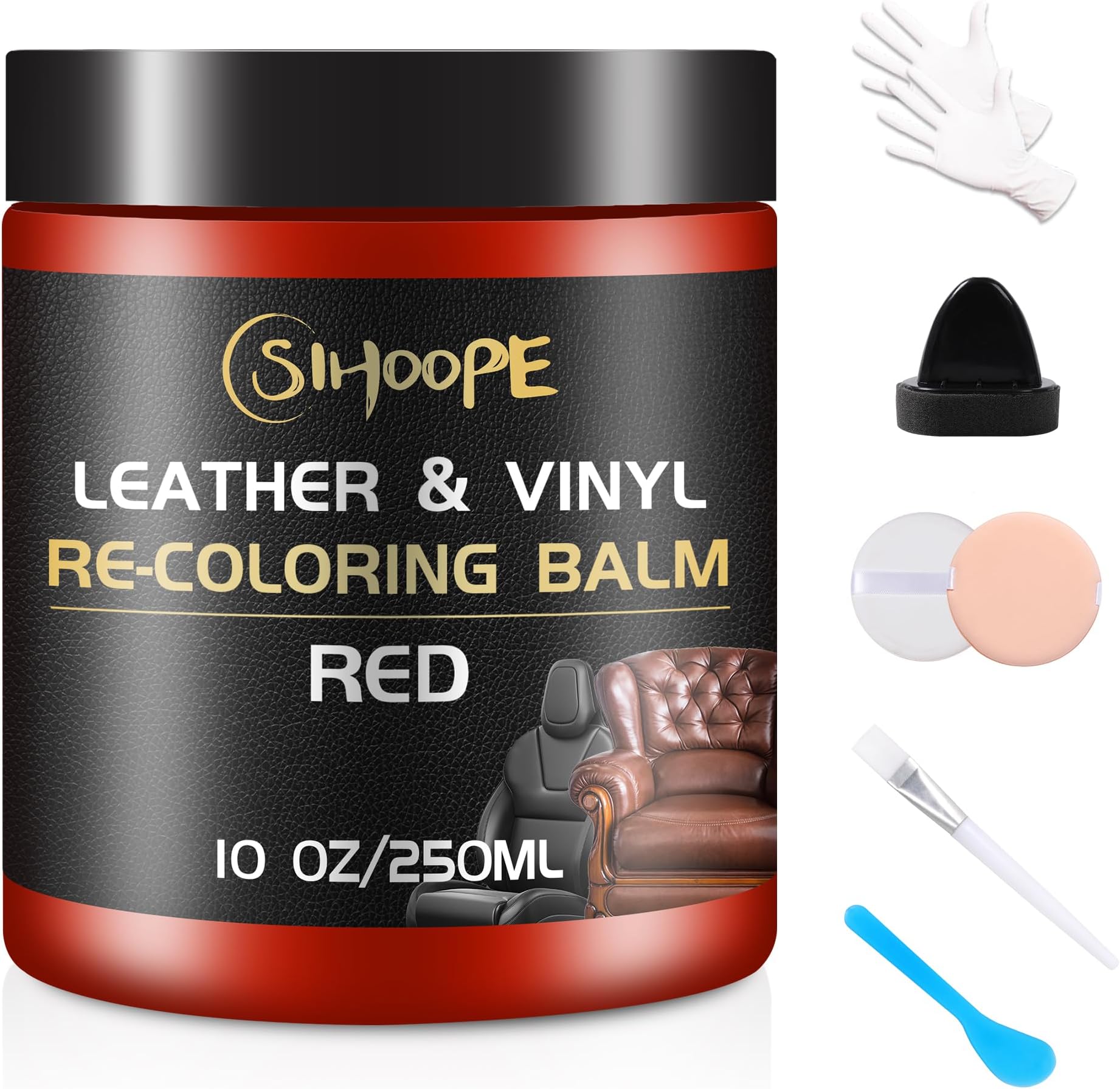 Amazon.com: SIHOOPE Red Leather Recoloring Balm Restoration - Leather ...