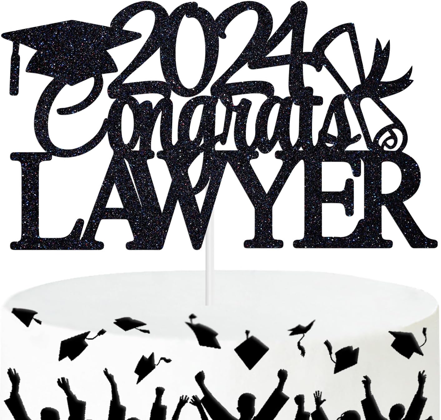 Amazon.com: Congrats Lawyer Cake Topper, Big JD Energy/Born to Argue ...