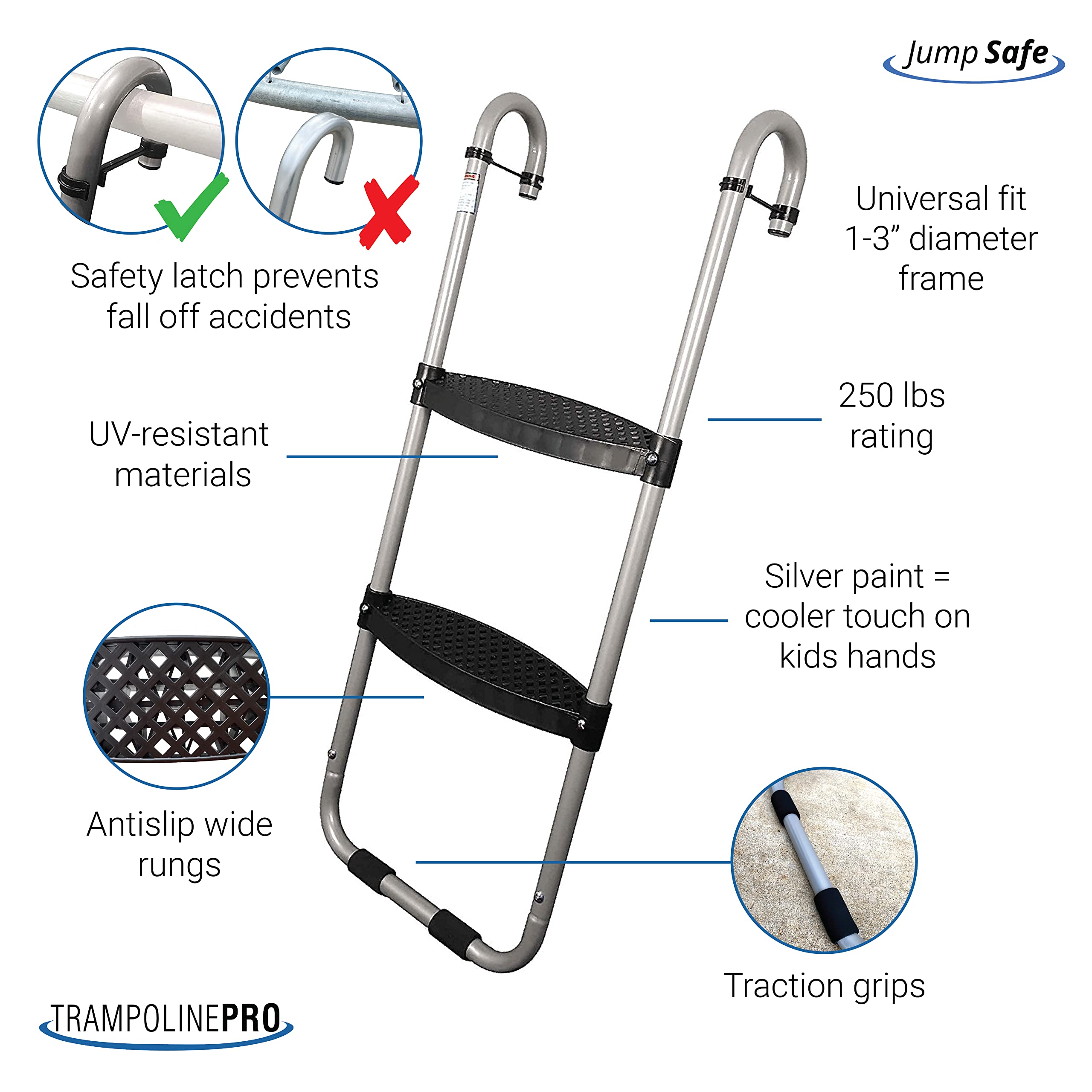 Snapklik.com : 2-Step Trampoline Ladder