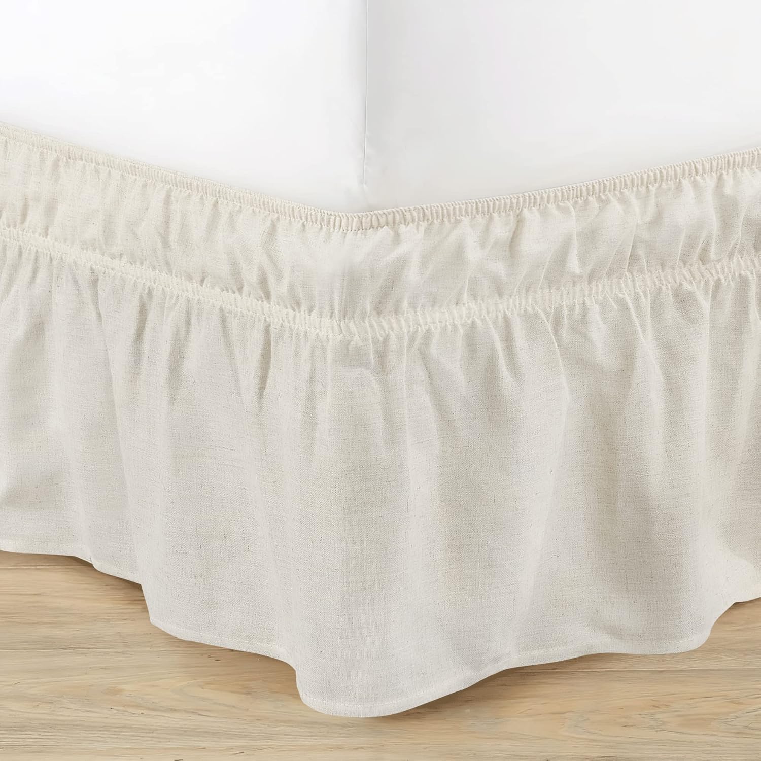 Amazon.com: NICETOWN Wrap Around Bed Skirt Full Size 15 Inch Drop ...