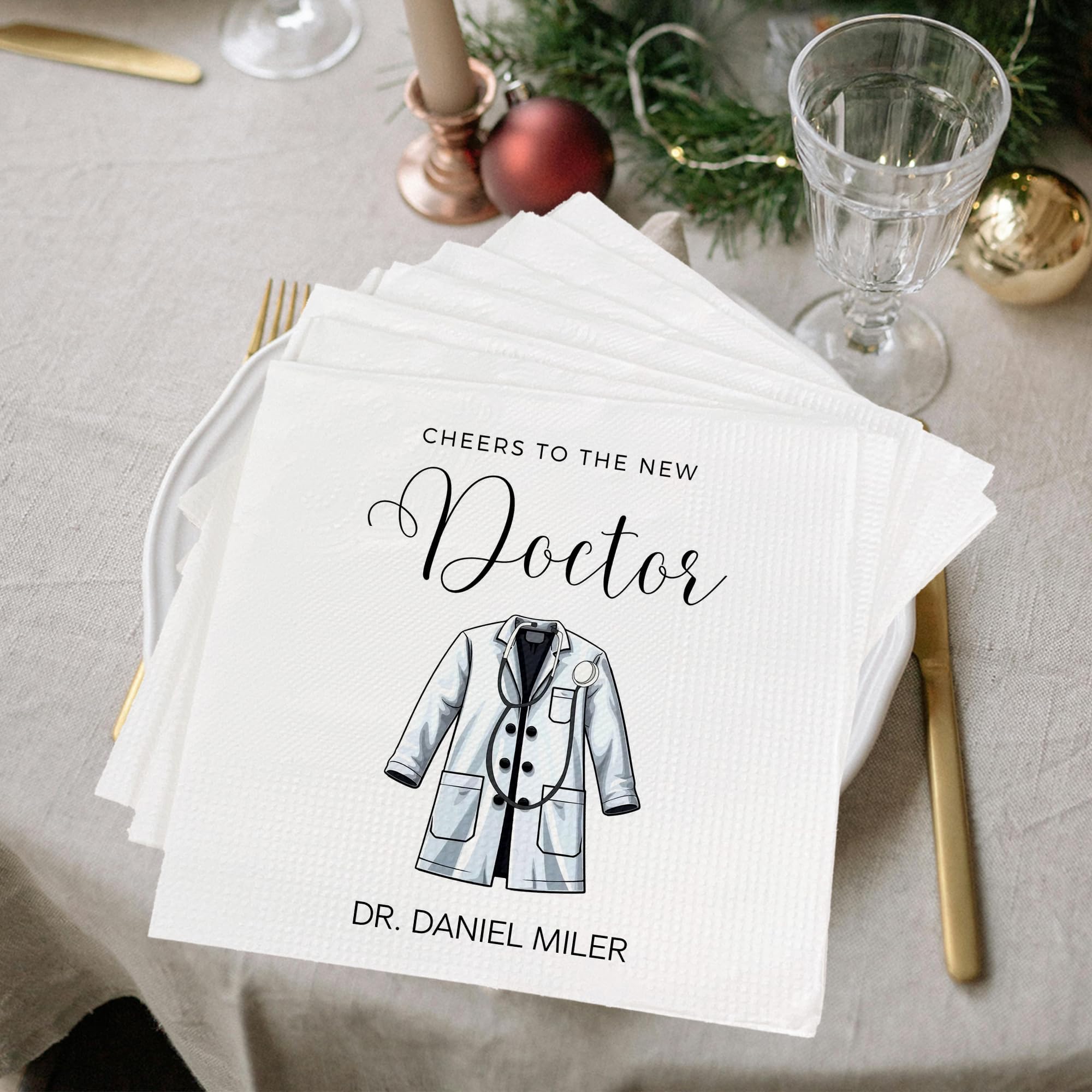 Amazon.com: Luxury Custom Pack 15pcs Doctor Graduation Napkins, Medical ...
